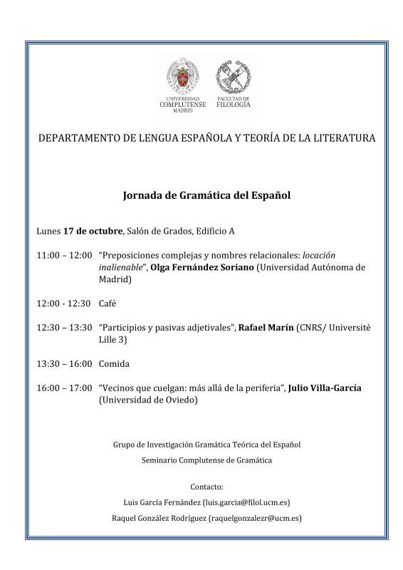 UCM - Máster Universitario en Investigación en Lengua Española